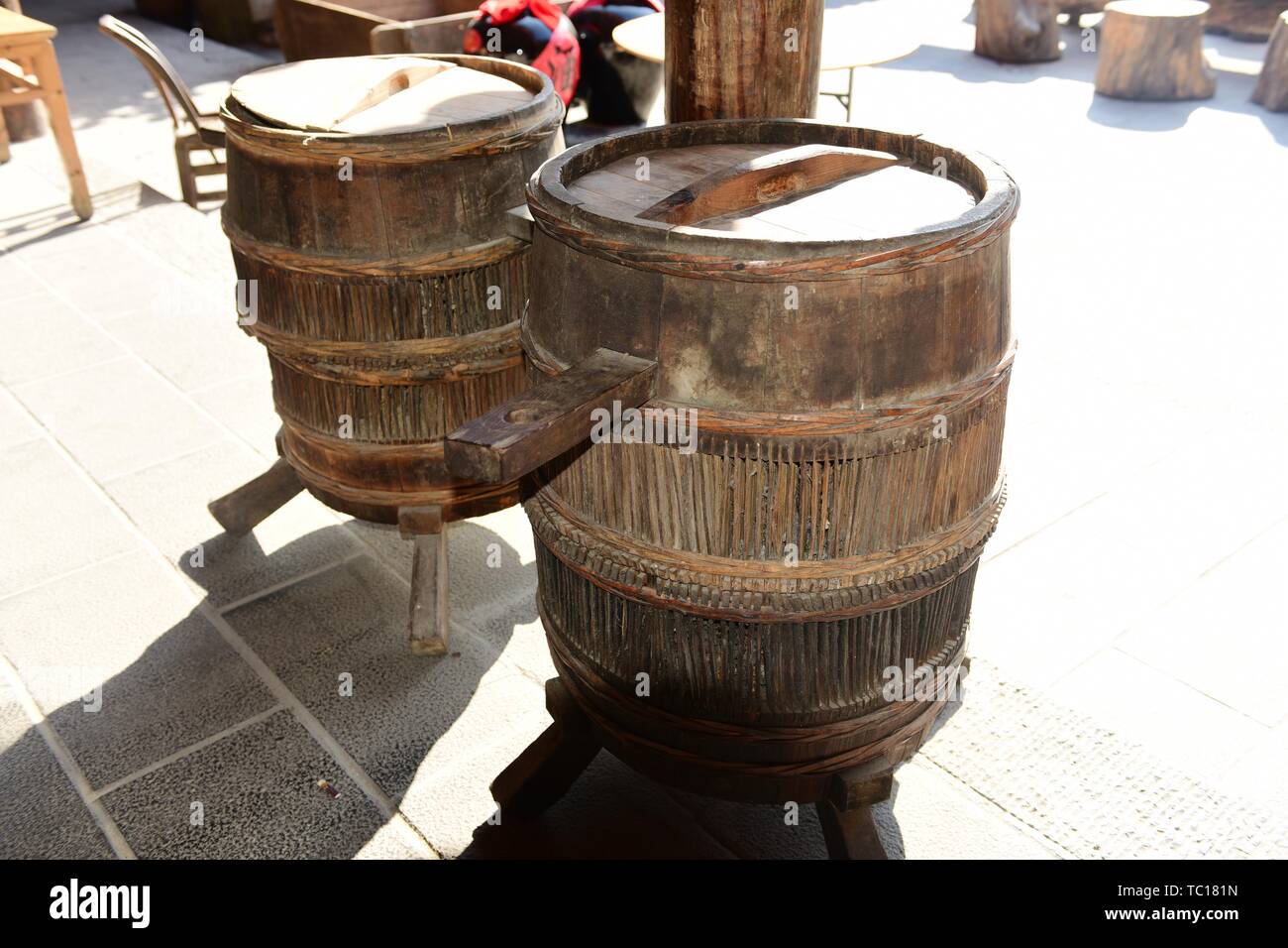 Traditional agricultural tools in rural areas Stock Photo - Alamy