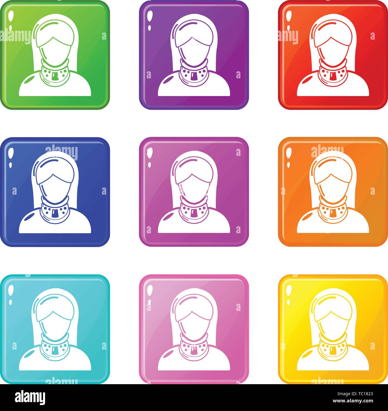 Cervical retainer icon, simple style Stock Vector Image & Art - Alamy