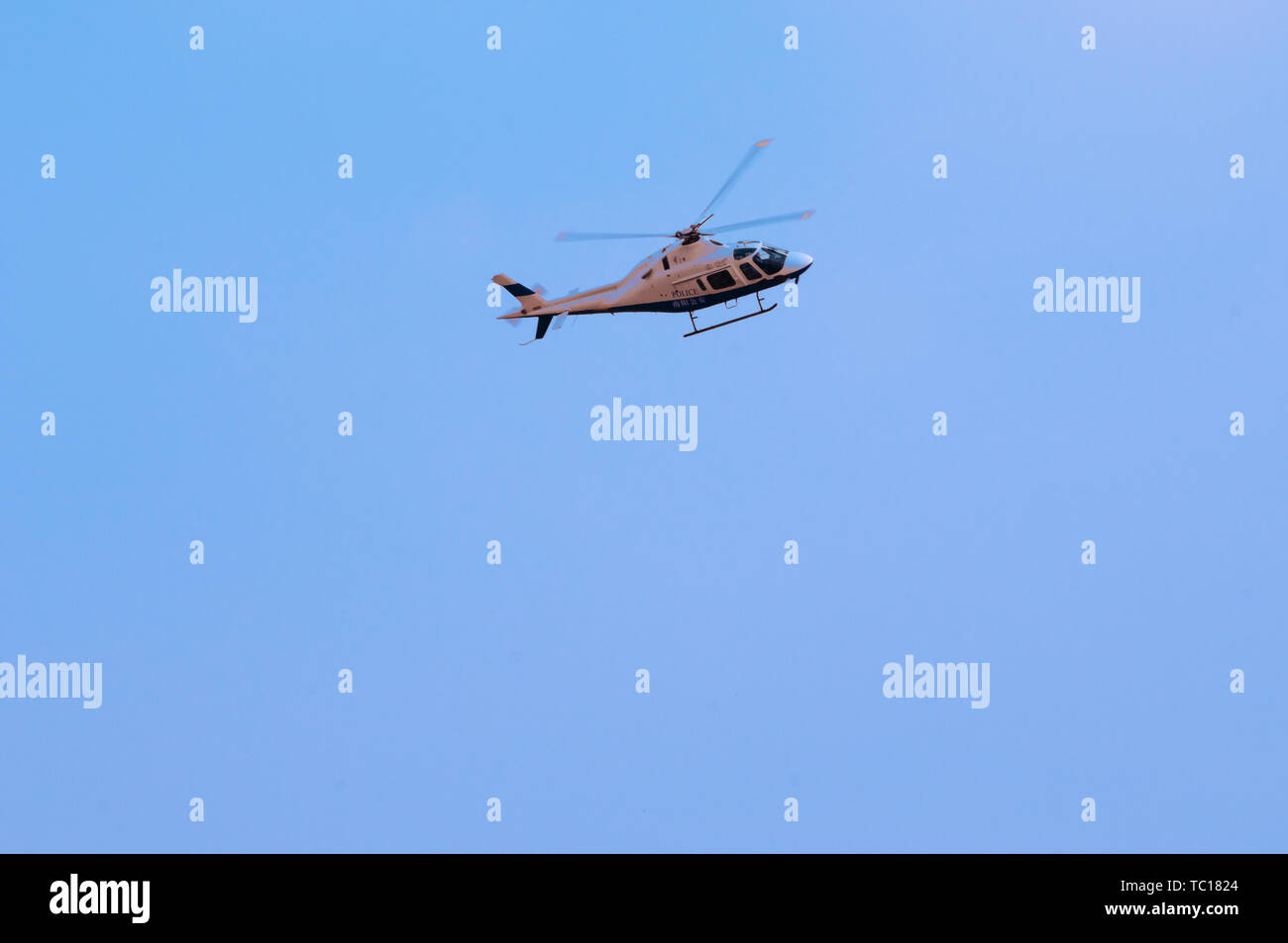 Helicopter hovering pictures Stock Photo - Alamy