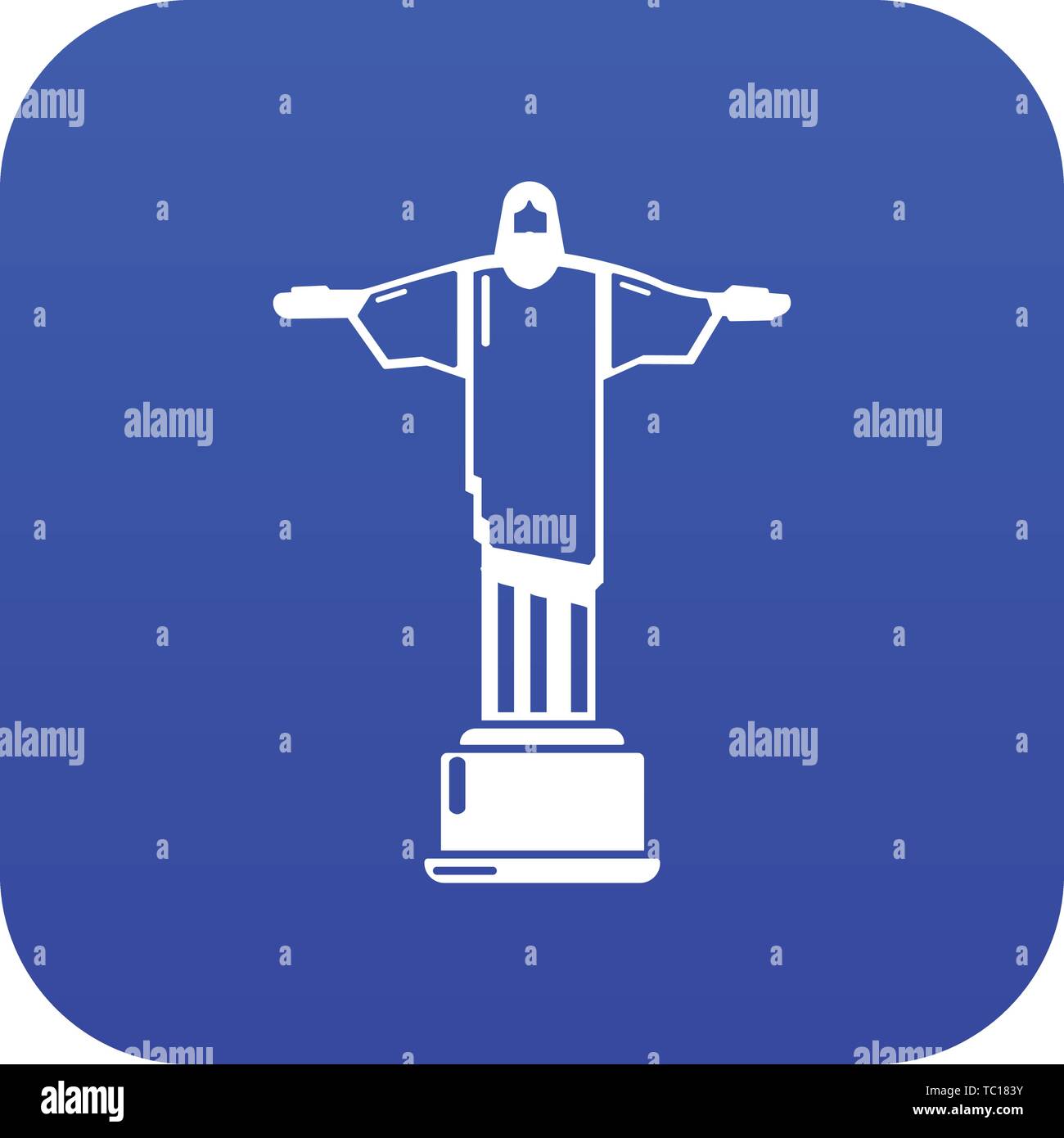 Cristo redentor icon blue vector Stock Vector Image & Art - Alamy