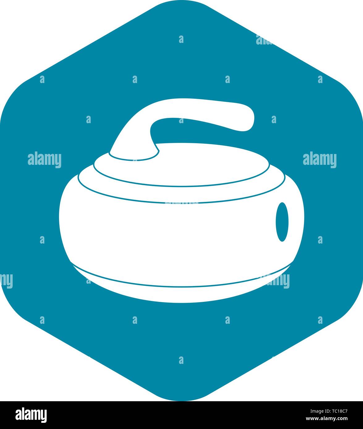 Curling stone icon, simple style Stock Vector Image & Art - Alamy