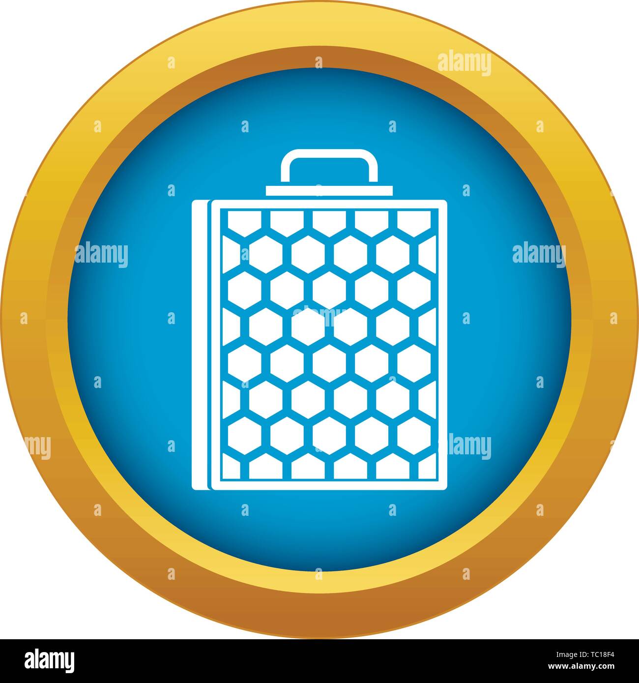 Honeycomb icon blue vector isolated Stock Vector Image & Art - Alamy
