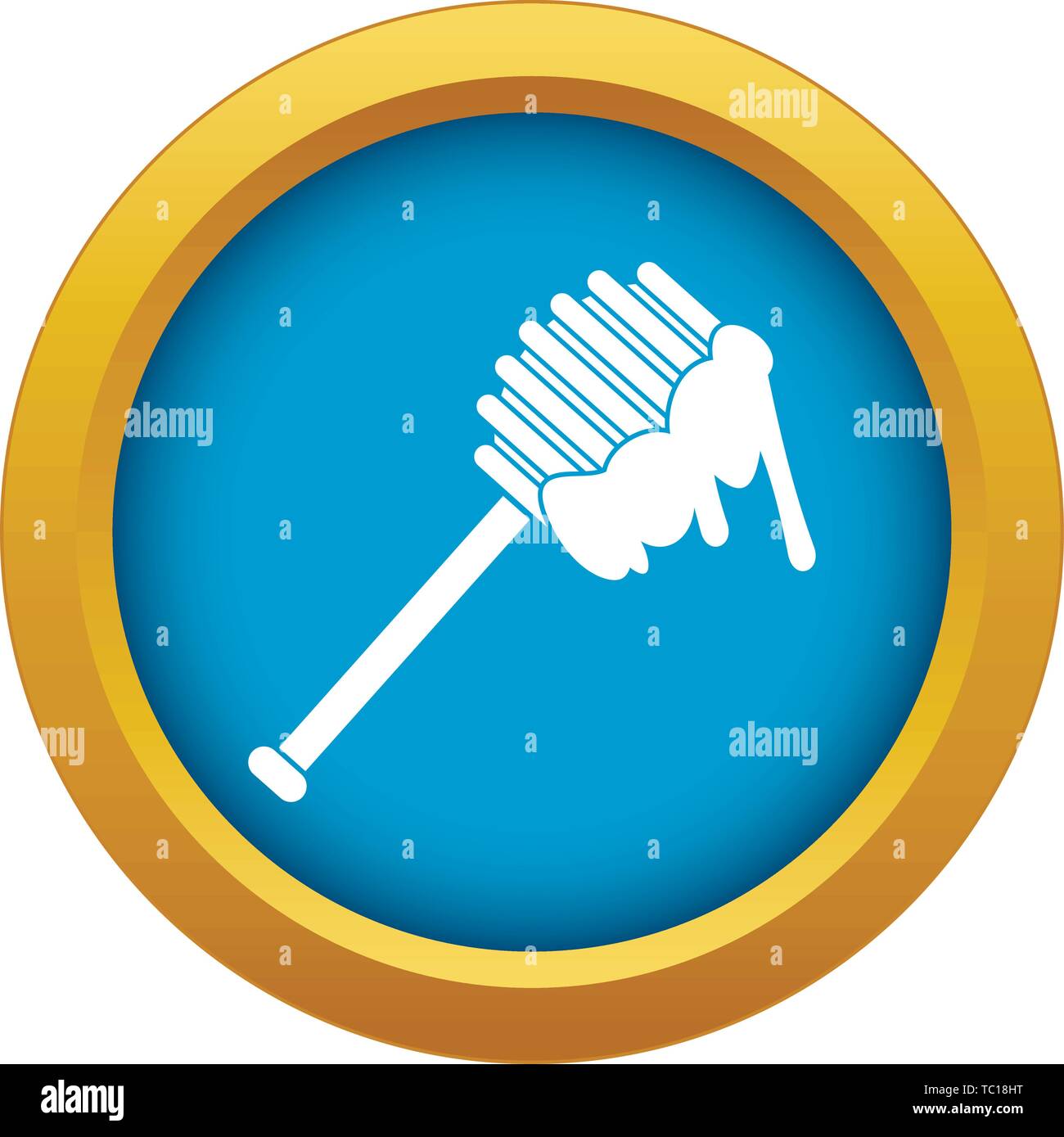 Honey spoon icon blue vector isolated Stock Vector Image & Art - Alamy