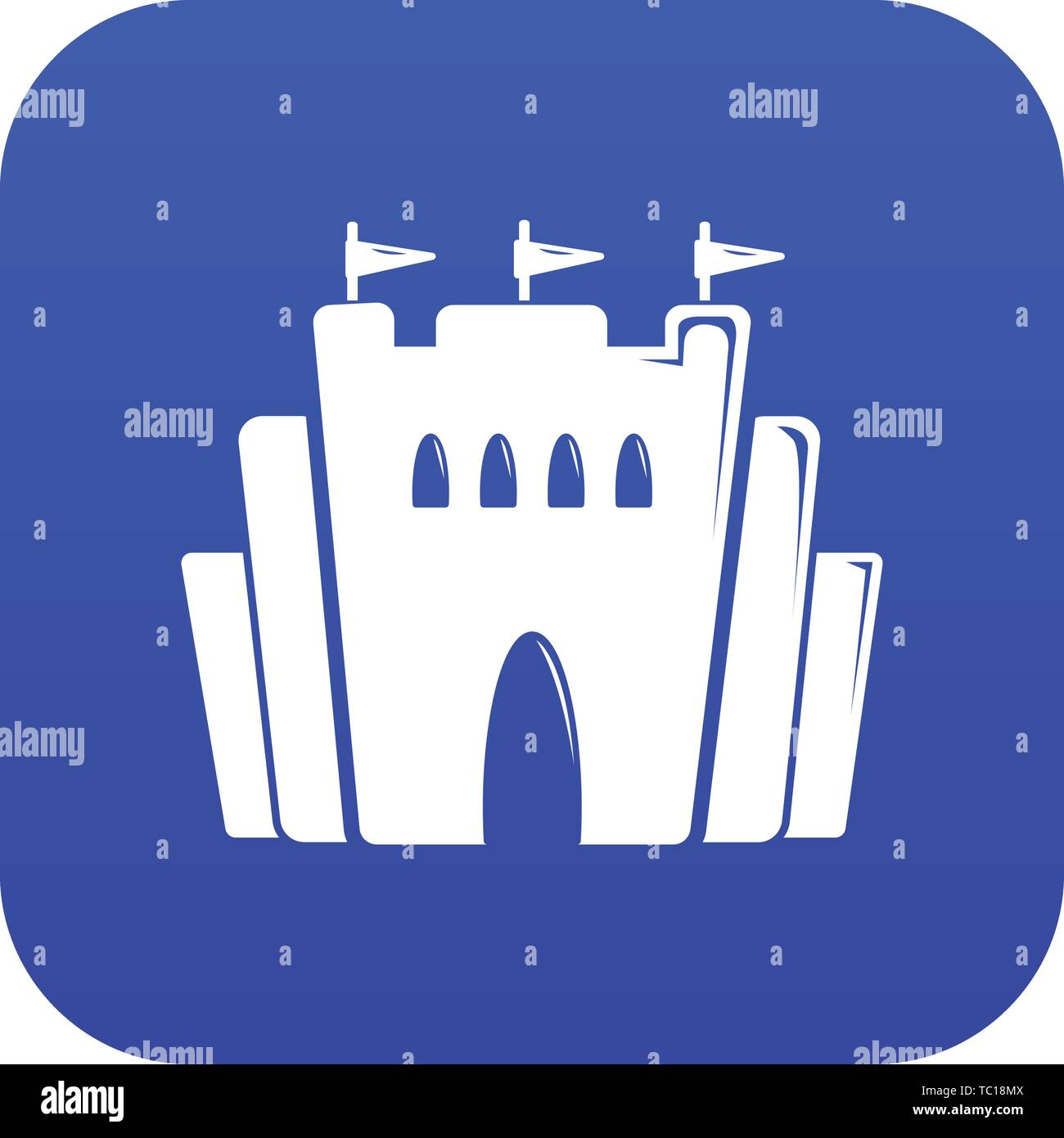 Fortress icon blue vector Stock Vector Image & Art - Alamy