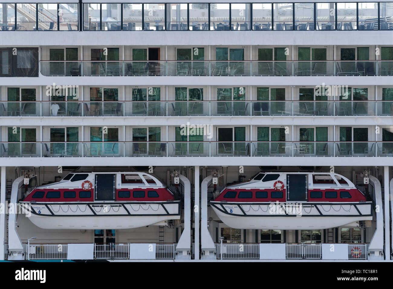 Multiple deck of luxury Expedition Passenger Cruise Liner Norwegian ...