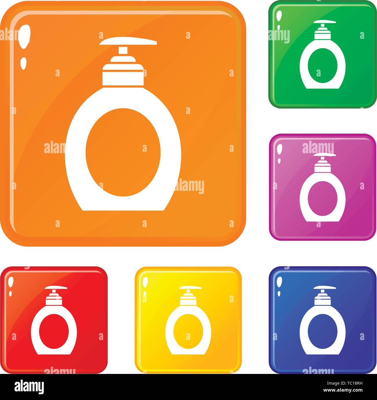 Liquid soap icons set vector color Stock Vector Image & Art - Alamy