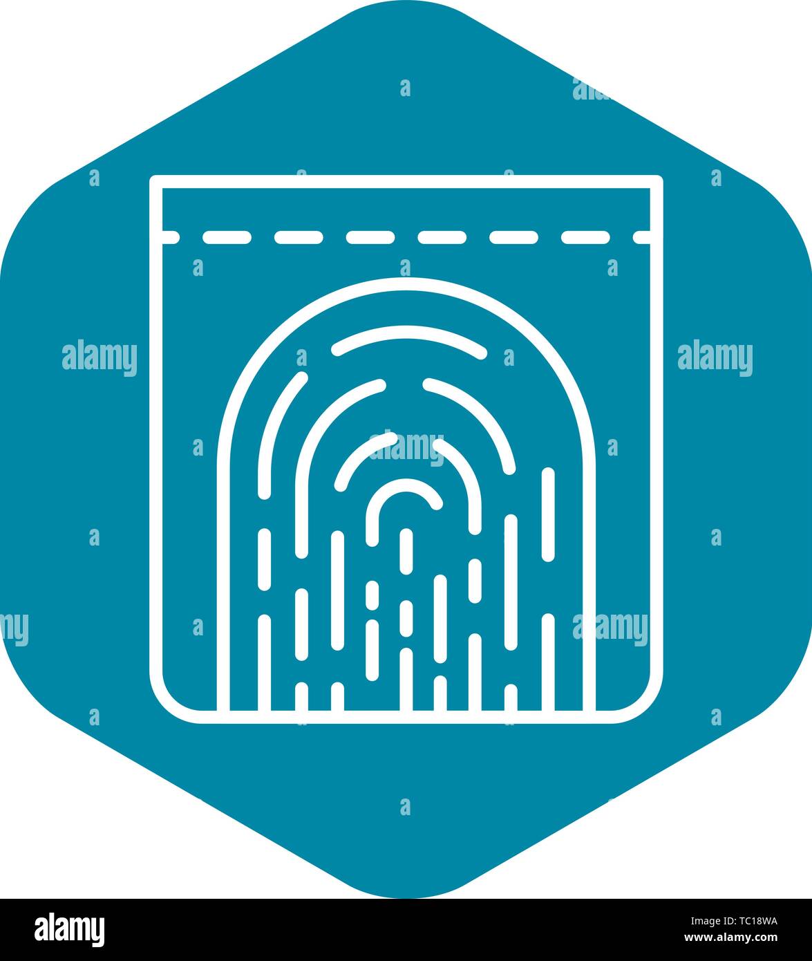 Monitor fingerprint icon, outline style Stock Vector Image & Art - Alamy