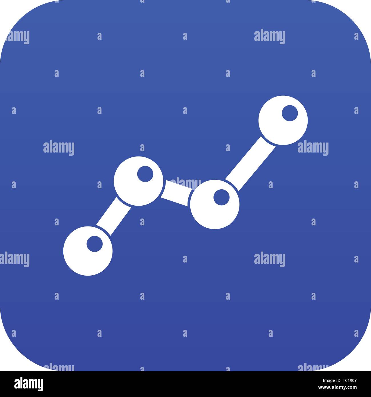 Chart statistics line icon digital blue Stock Vector Image & Art - Alamy