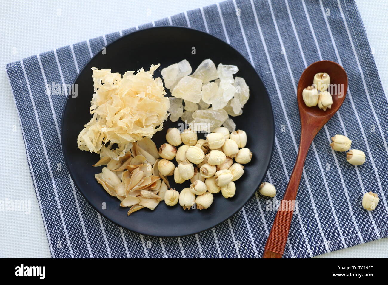 Autumn, silver ear, lotus seed, ingredients Stock Photo - Alamy