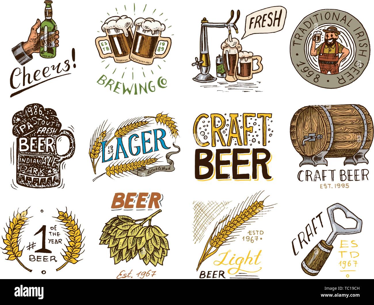 Old American Beer Labels