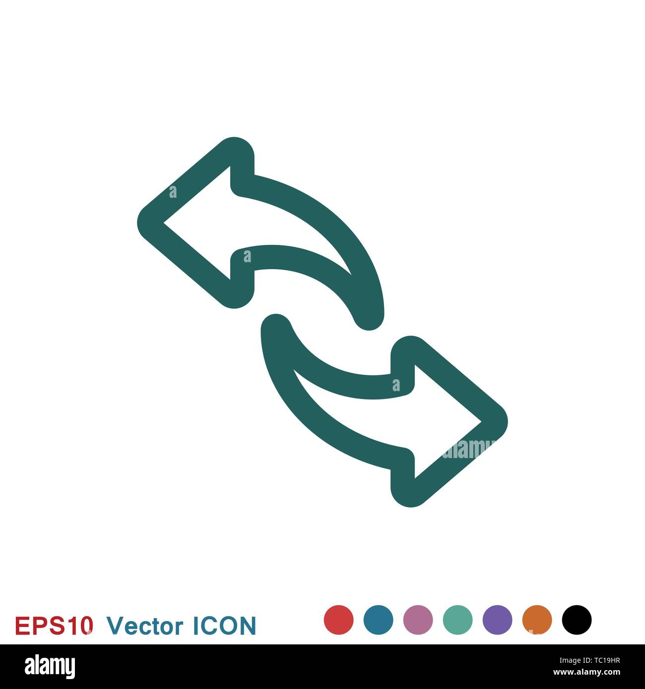Exchange and convert icon. Arrow trade return. Vector illustration ...