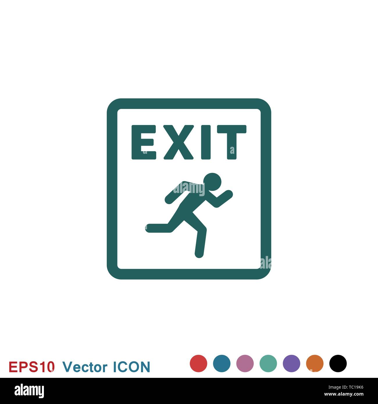 The exit icon. Logout and output logo, illustration, vector sign symbol ...