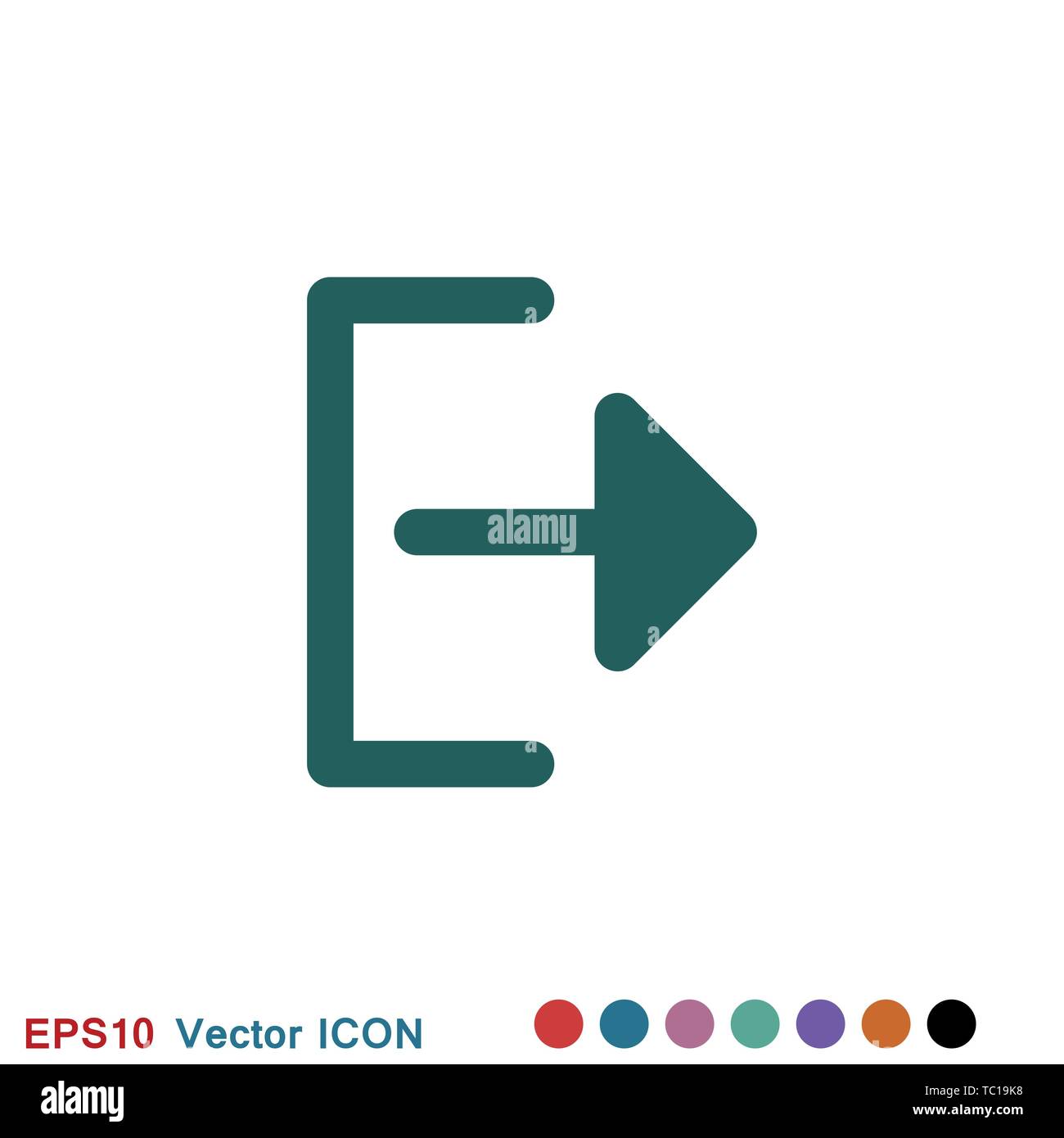The exit icon. Logout and output logo, illustration, vector sign symbol ...