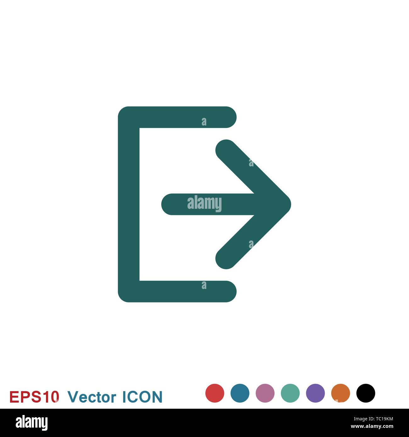 The exit icon. Logout and output logo, illustration, vector sign symbol ...