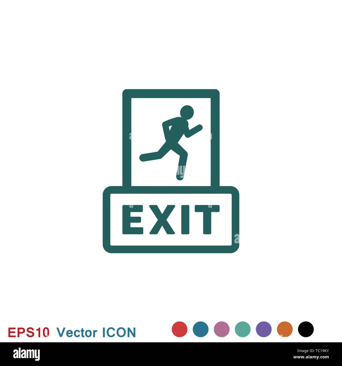 The exit icon. Logout and output logo, illustration, vector sign symbol ...