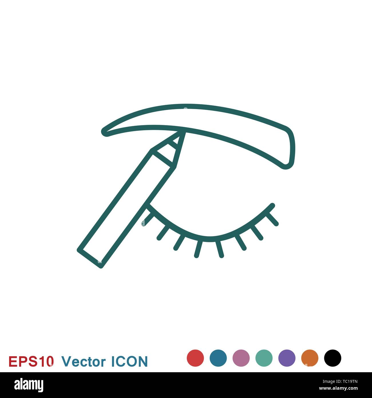 Eyebrow icon. Eyebrow tattoo. logo, illustration, vector sign symbol ...
