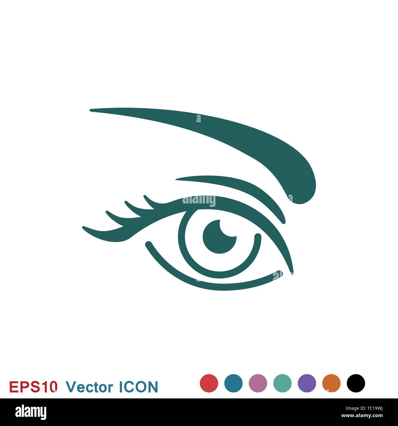 Eyebrow icon. Eyebrow tattoo. logo, illustration, vector sign symbol ...