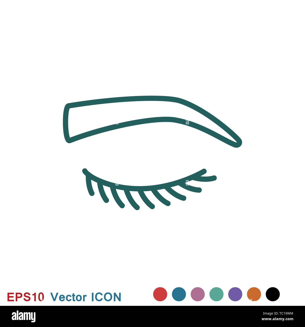 Eyebrow icon. Eyebrow tattoo. logo, illustration, vector sign symbol ...