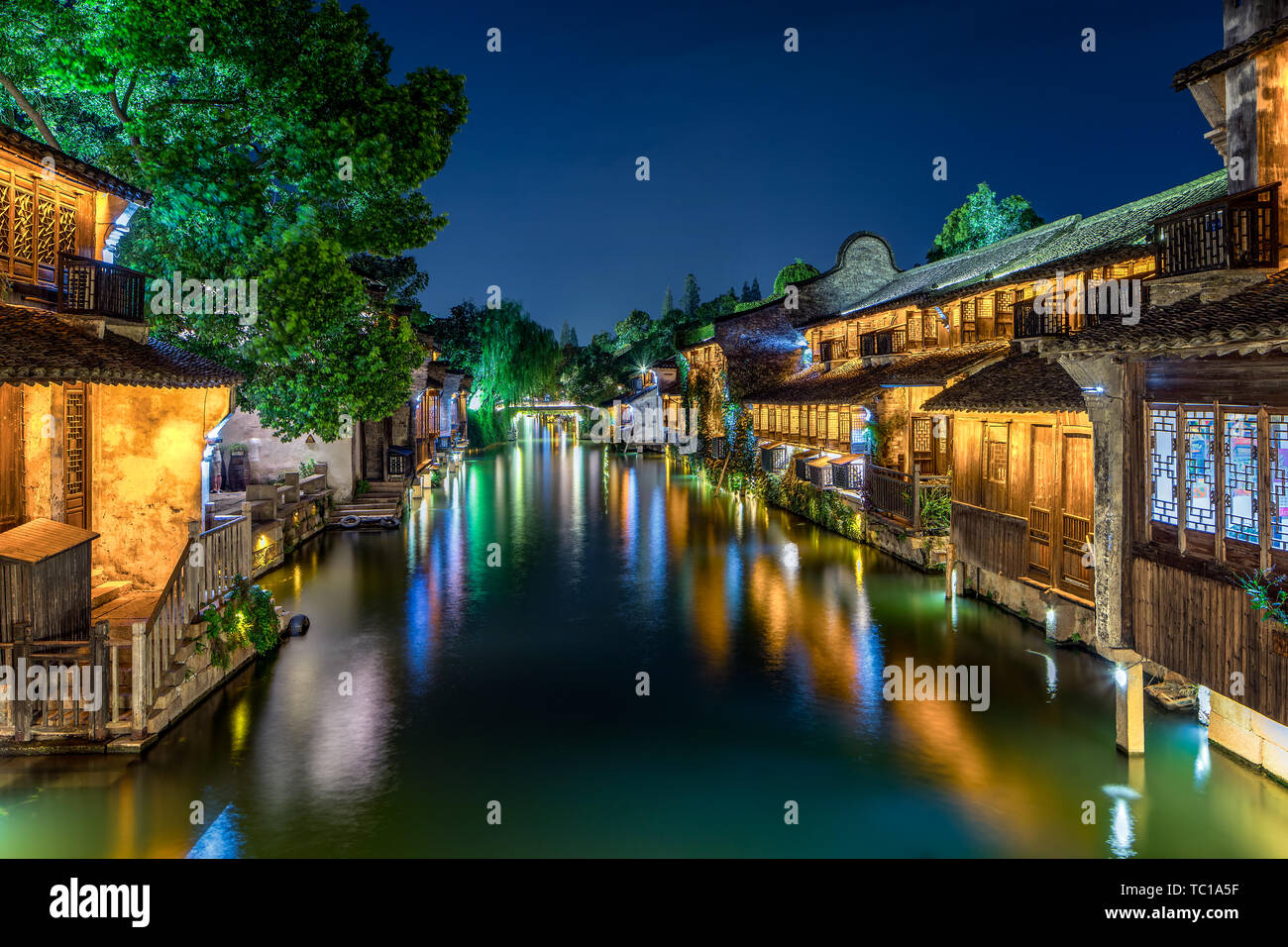 Night Scene in Wuzhen Stock Photo - Alamy
