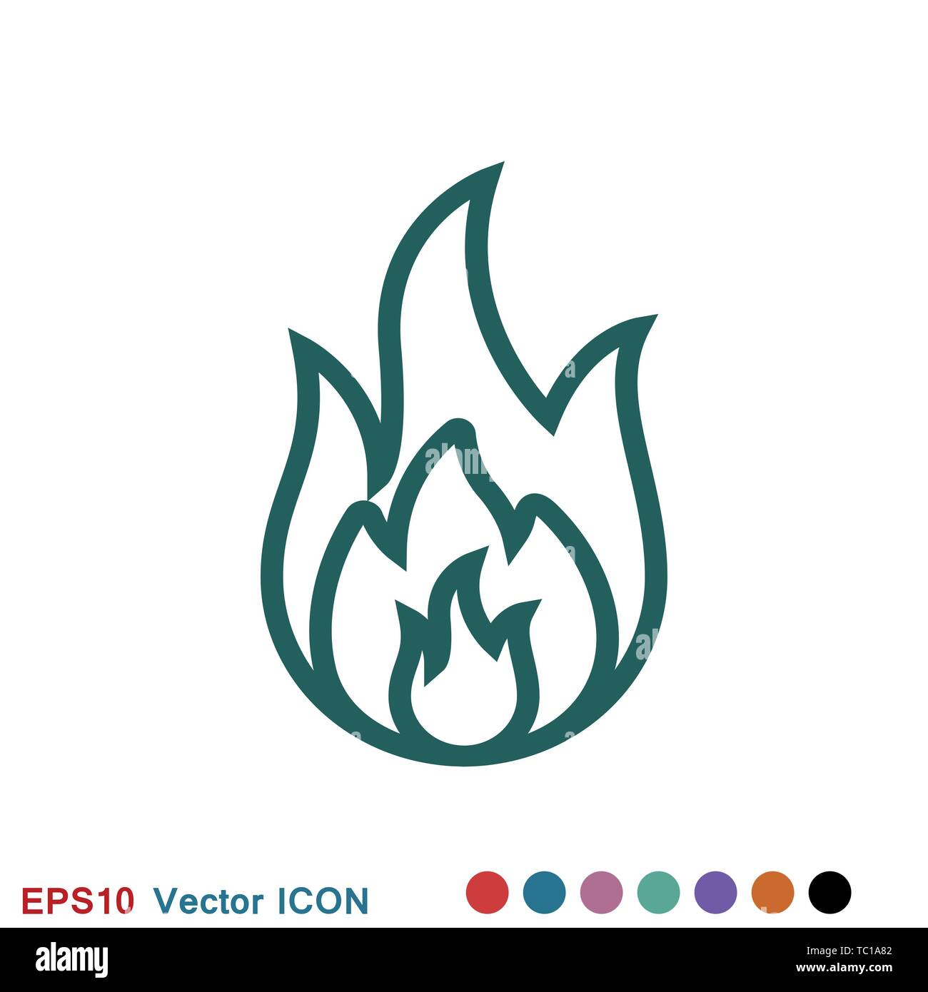 Fire icon logo, illustration, vector sign symbol for design Stock ...