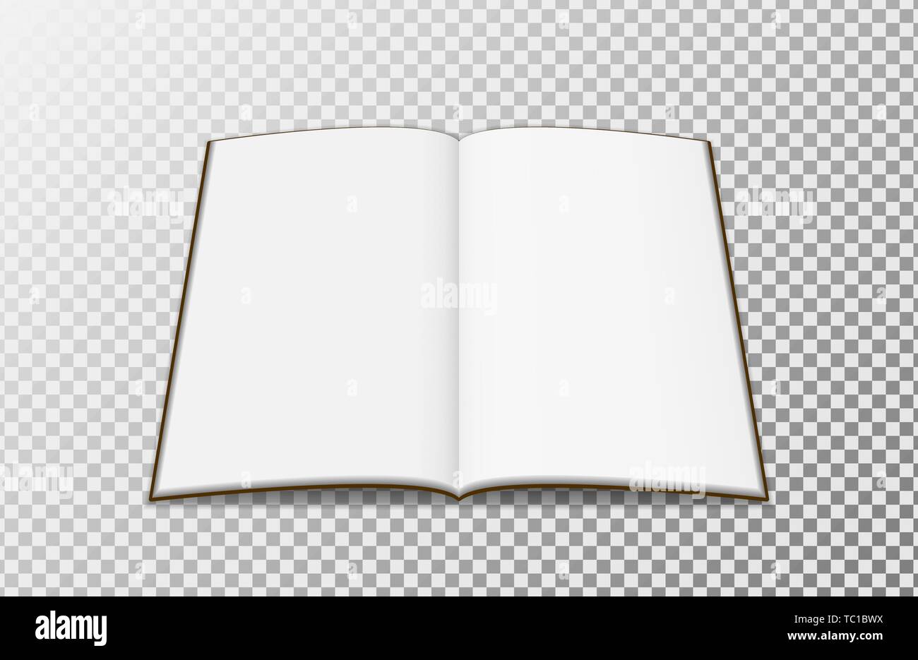 Open brochure template. Realistic layout for magazine or notebook on ...