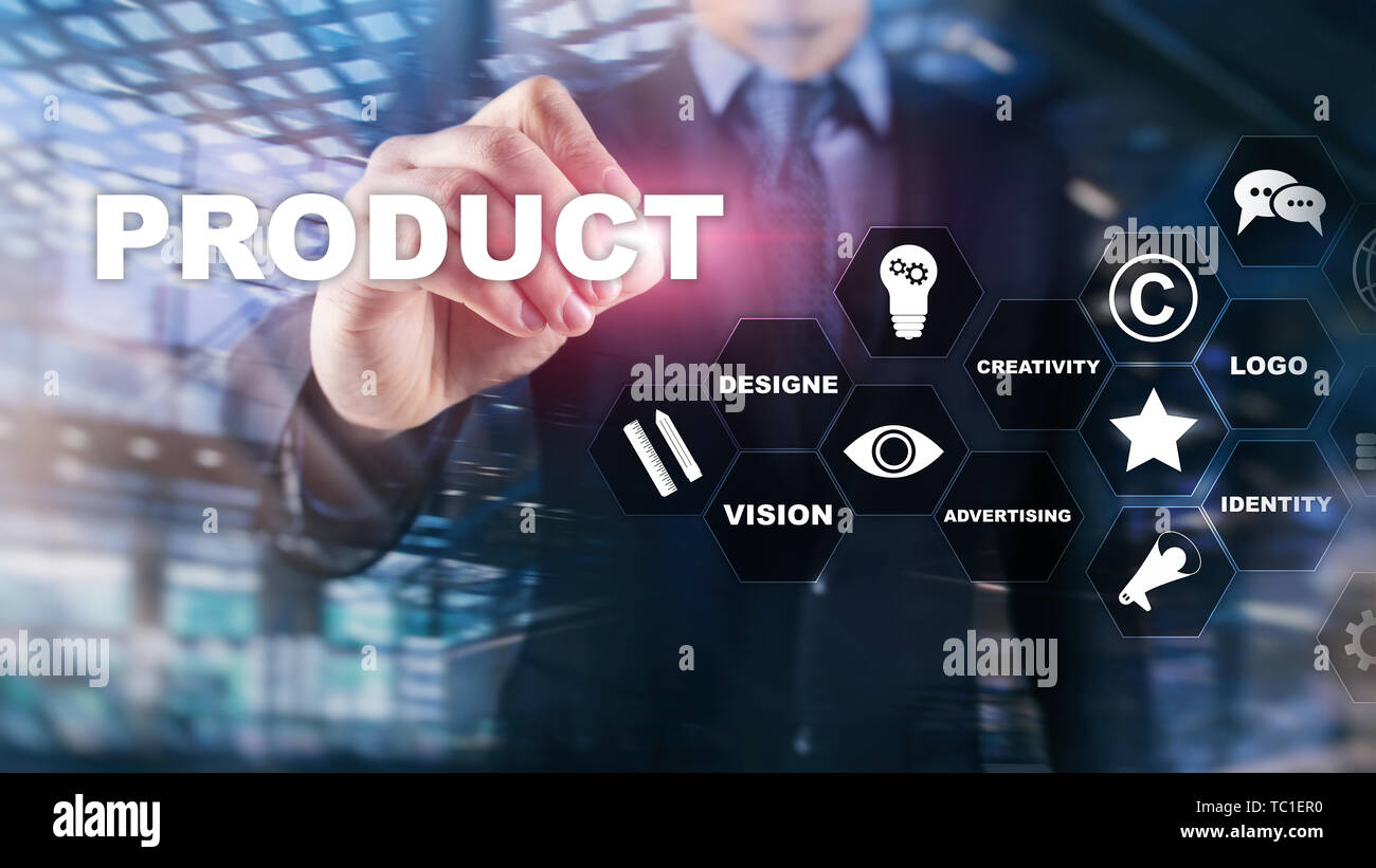Business Product Promotion Design Concept. Double exposure background ...