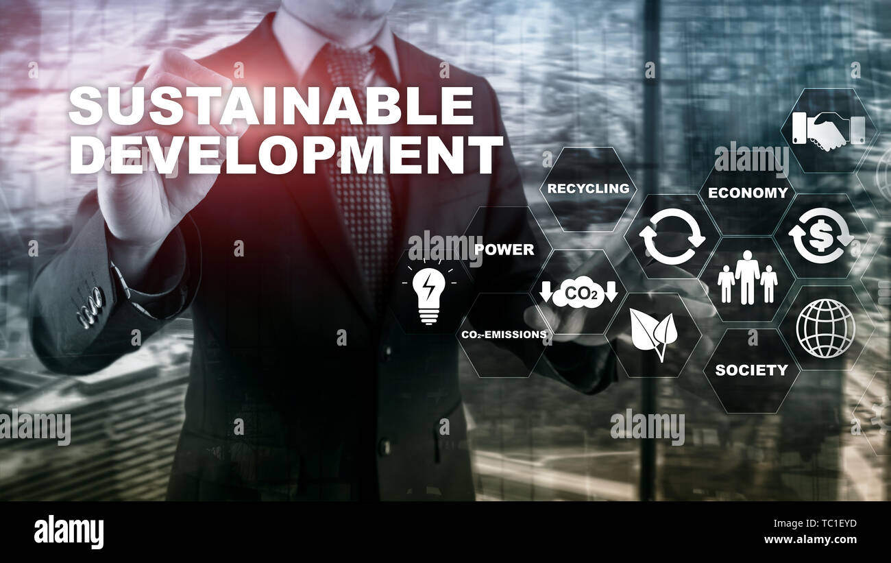 Sustainable development, ecology and environment protection concept ...