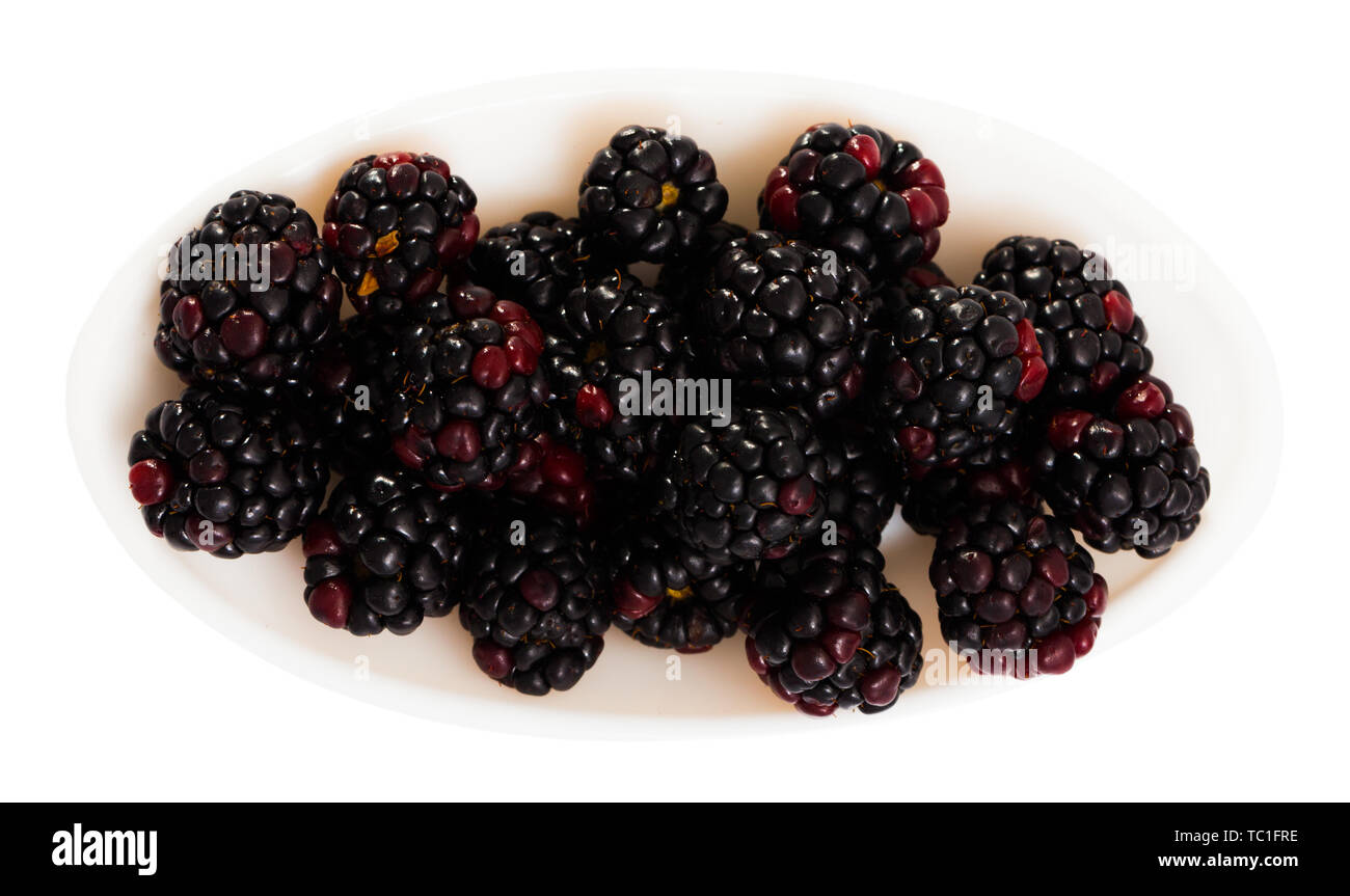 Superfood and antioxiant fresh bramble. Isolated over white background ...