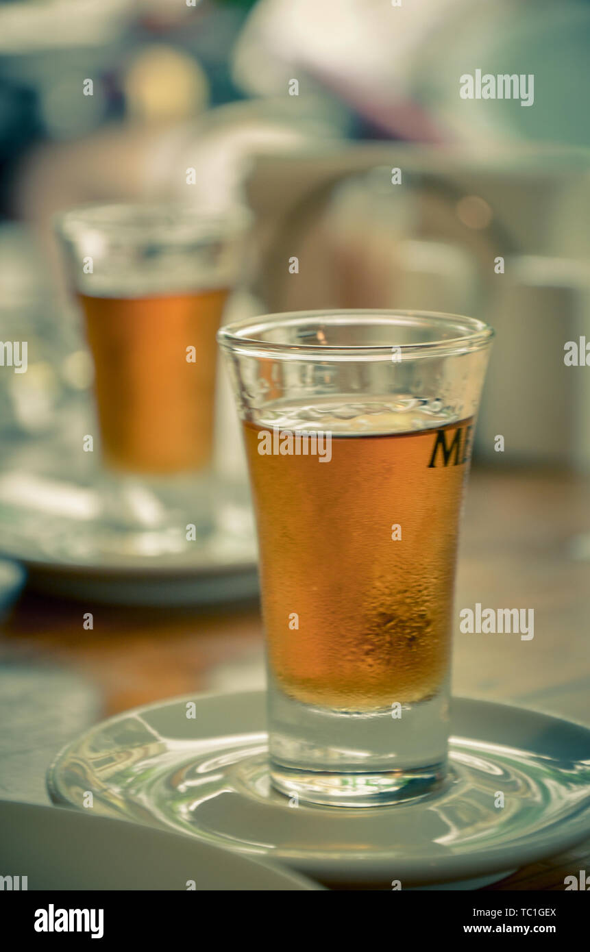 Traditional Georgian pomace brandy called chacha, also known as grape ...