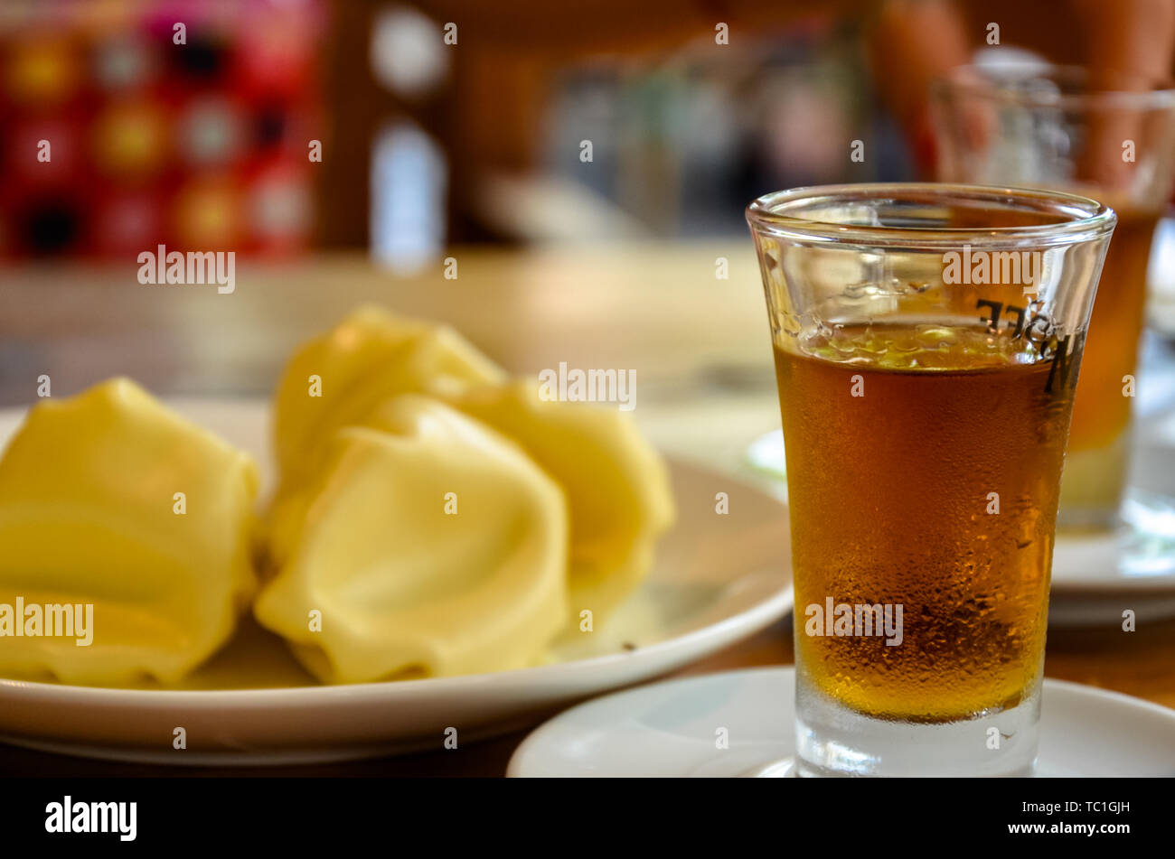 Traditional Georgian pomace brandy called chacha, also known as grape ...