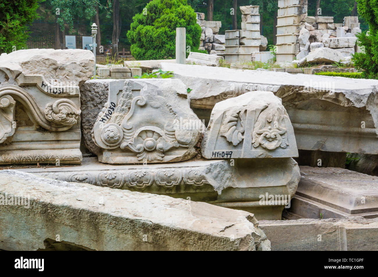 Architectural Scenery of Xiyang Building in Yuanmingyuan, Beijing Stock ...