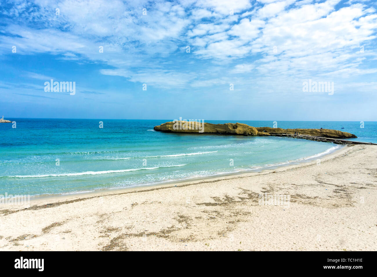 Beautiful landscape of Monastir Beach, Tunisia Stock Photo - Alamy