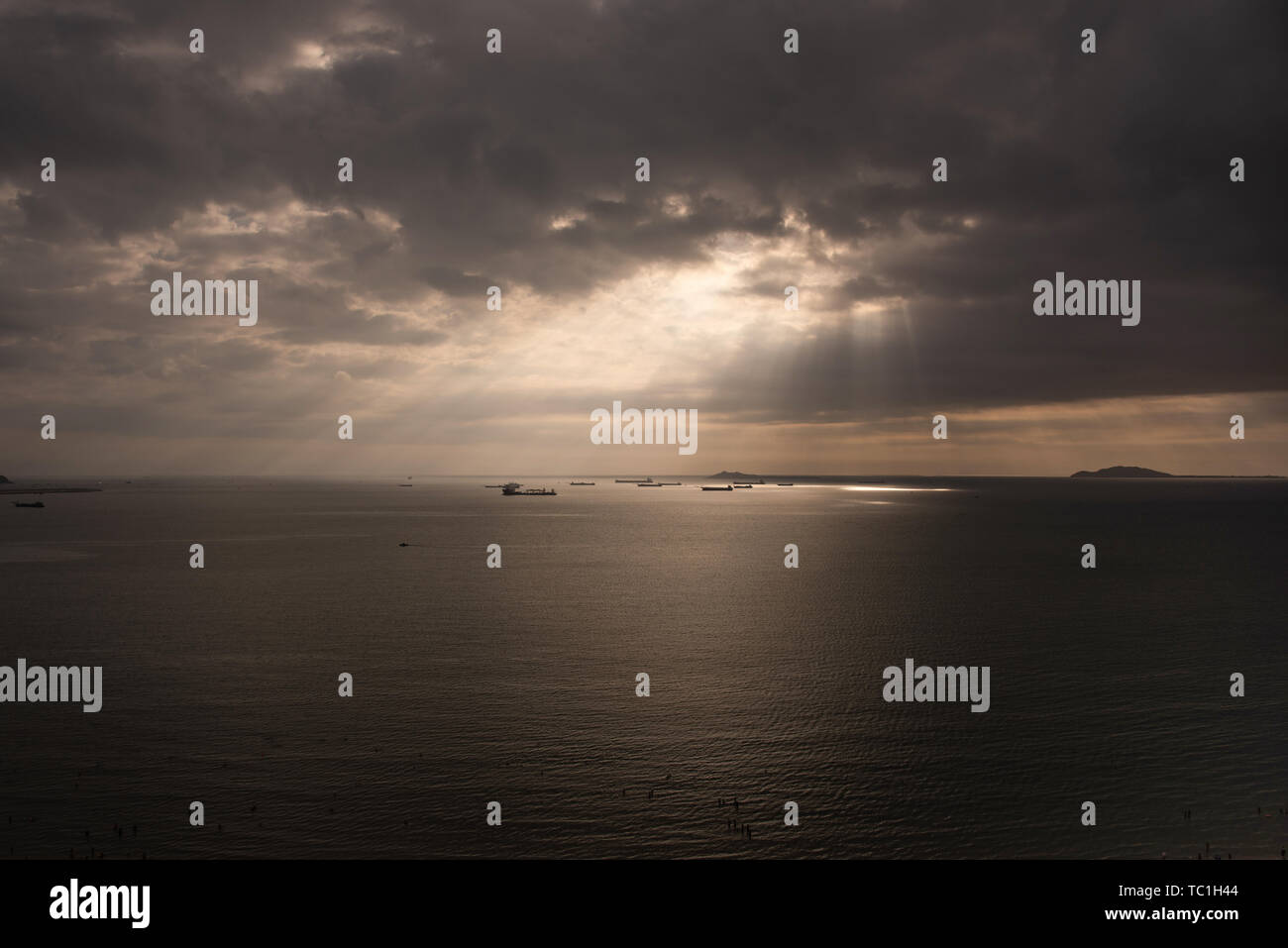 Jesus' light illuminates the sea Stock Photo - Alamy