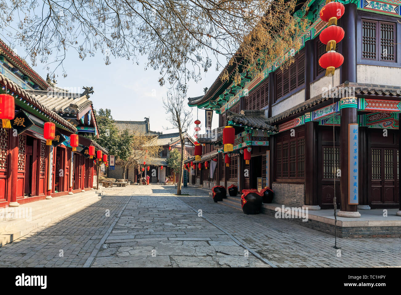Ancient City Ancient Street Ancient Architecture in Lion Tower Scenic ...