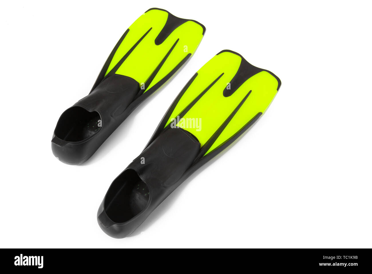 Two flippers for diving Stock Photo - Alamy