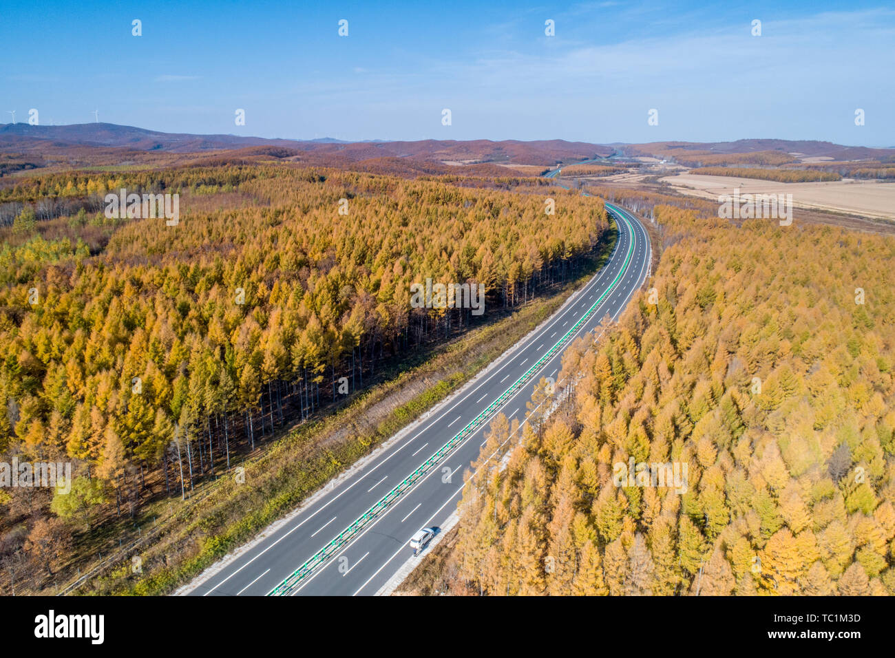 Sino-Russian border lake Xingkai lake autumn color Stock Photo - Alamy