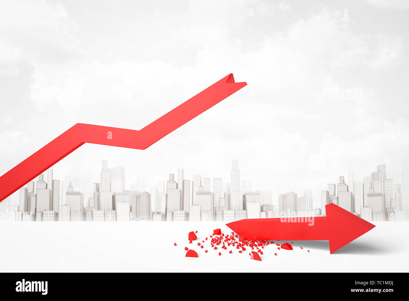 Broken line graph hi-res stock photography and images - Alamy