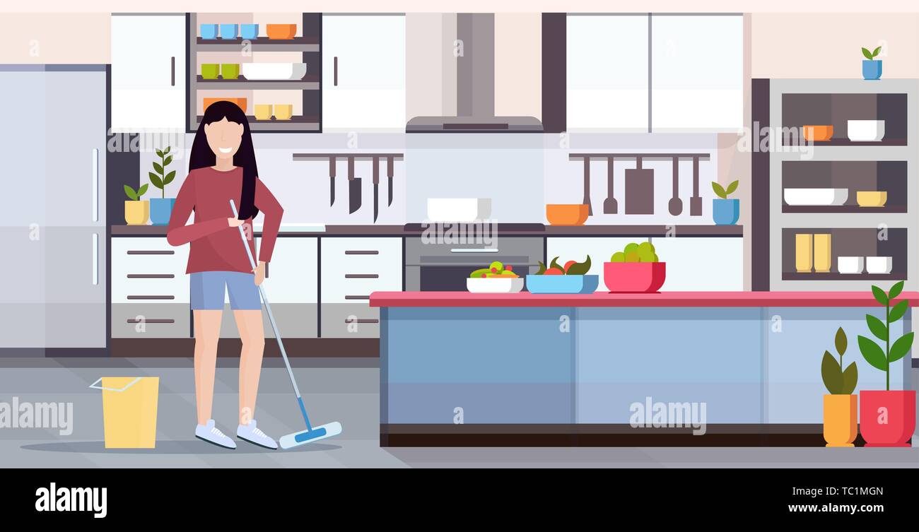 Cleaning The Kitchen Clipart
