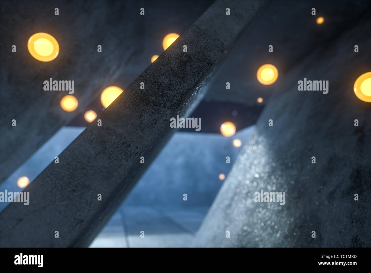 Three-dimensional rendering, fireflies in a dark room Stock Photo - Alamy