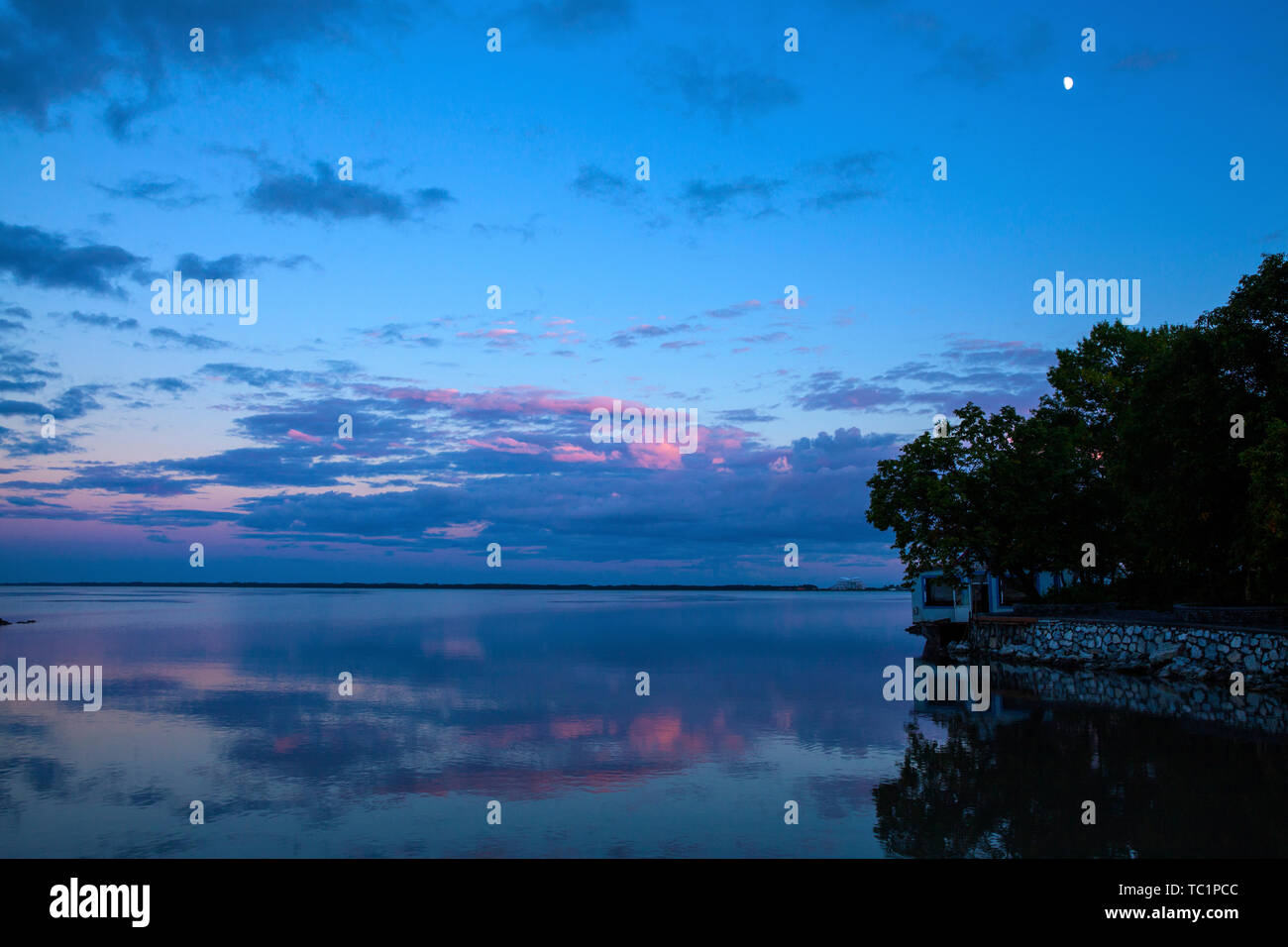 Little Xingkai Lake at twilight Stock Photo - Alamy