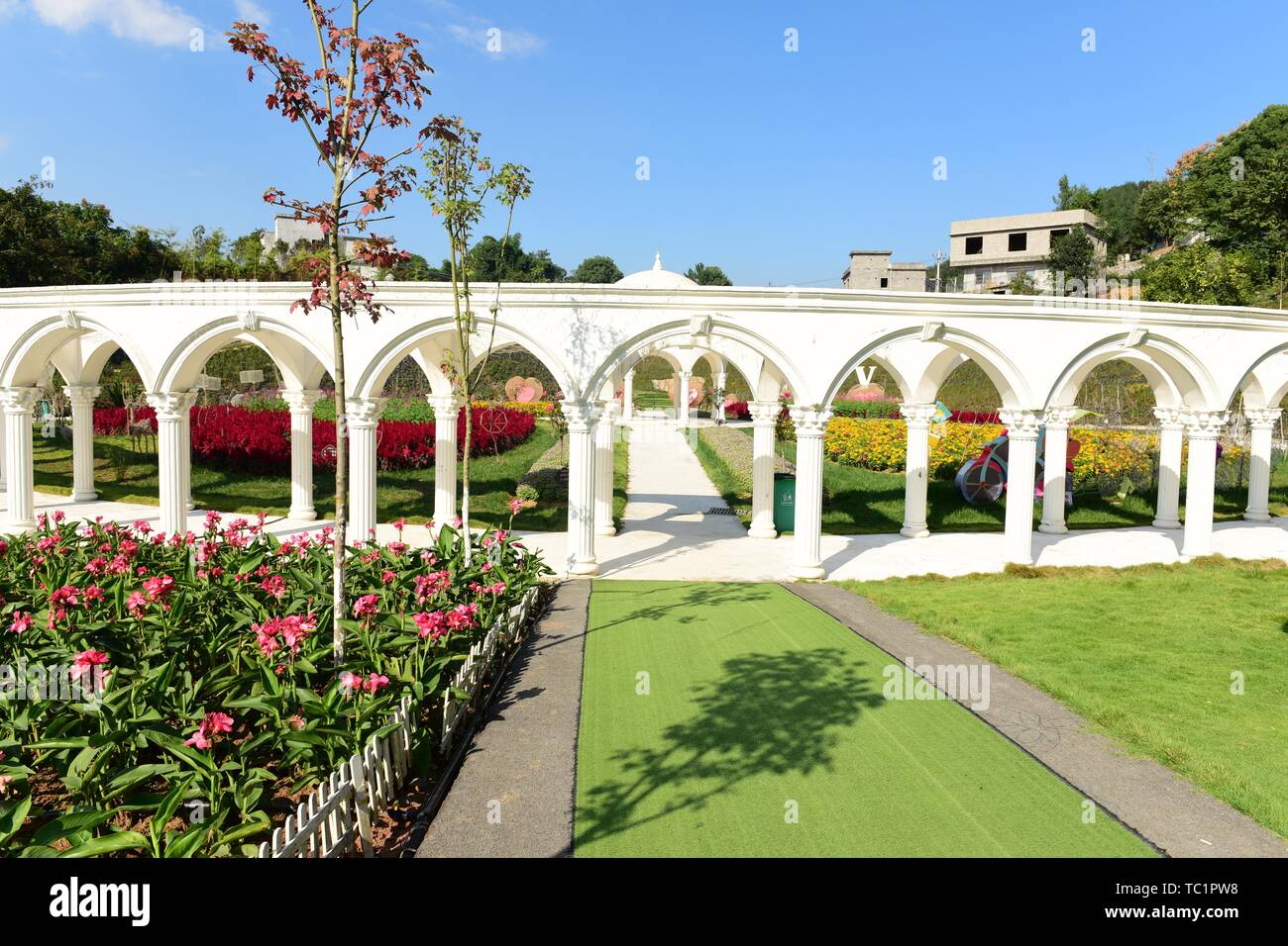 Flower Sea Promenade Stock Photo - Alamy