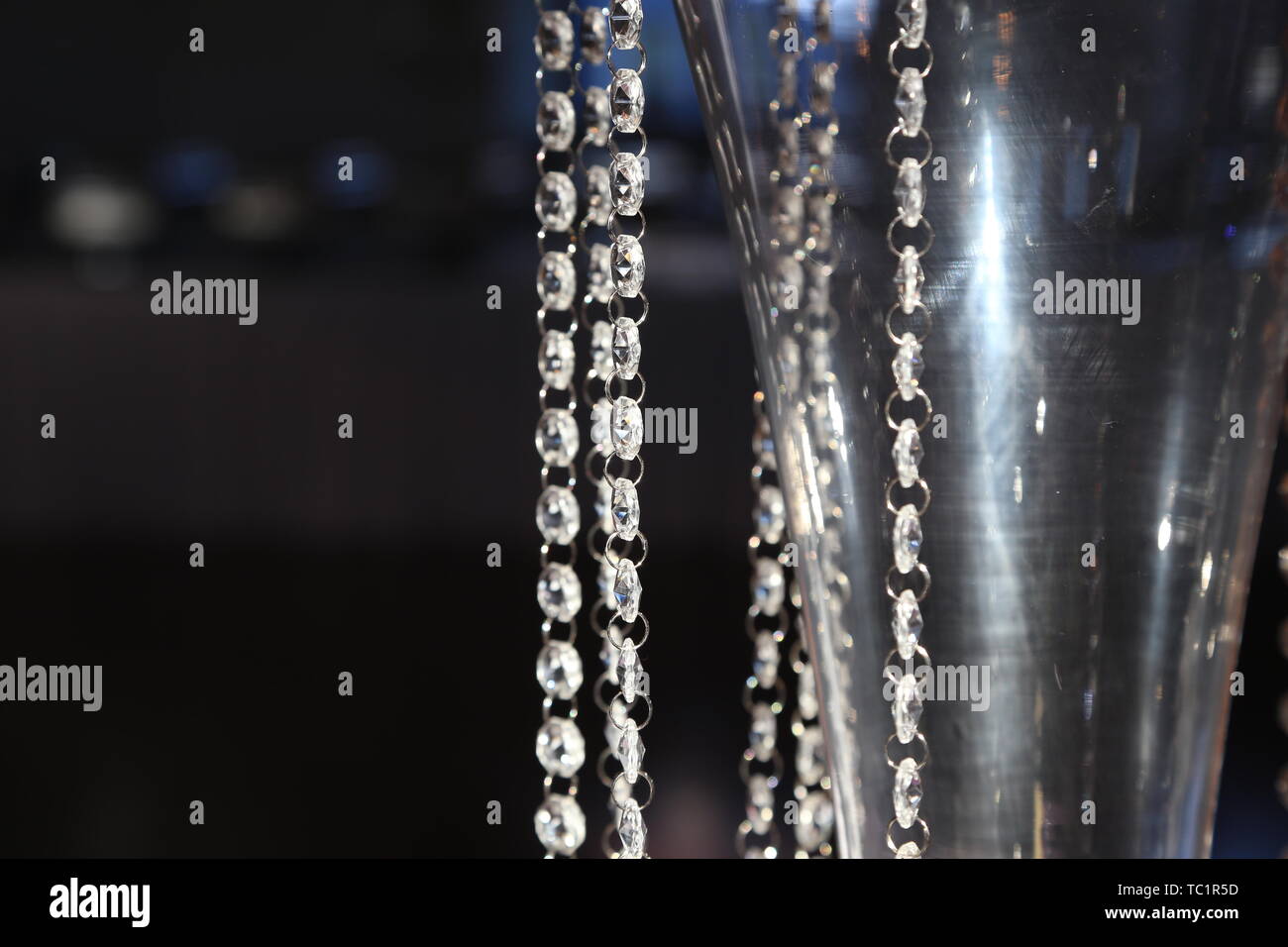 Beautiful decorations from artificial glass crystals Stock Photo - Alamy