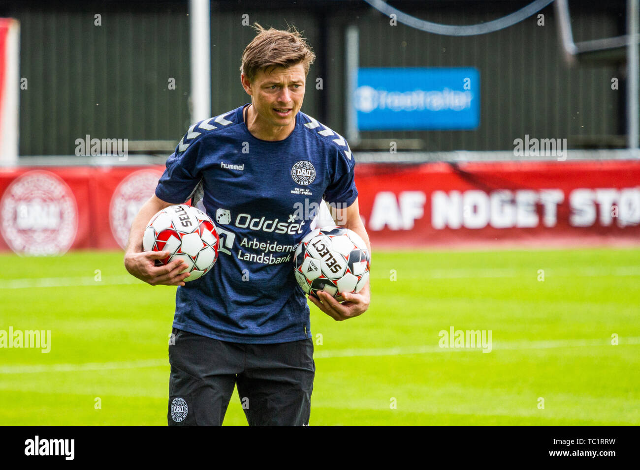 Denmark, Elsinore - June 3, 2019. Jon Dahl Tomasson, Danish football ...