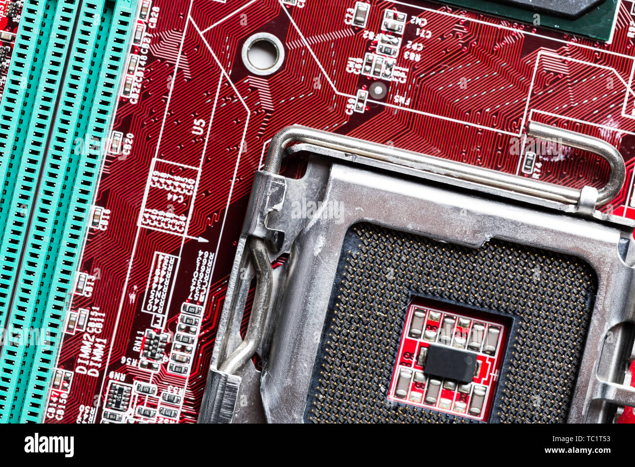red computer chip Stock Photo - Alamy