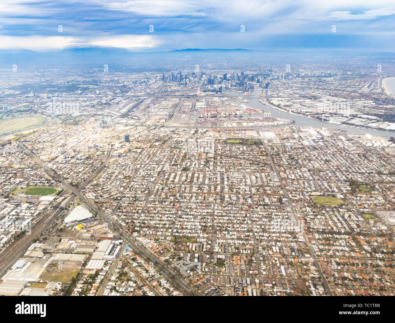 Aerial View Over Melbourne Australia Stock Photo - Alamy