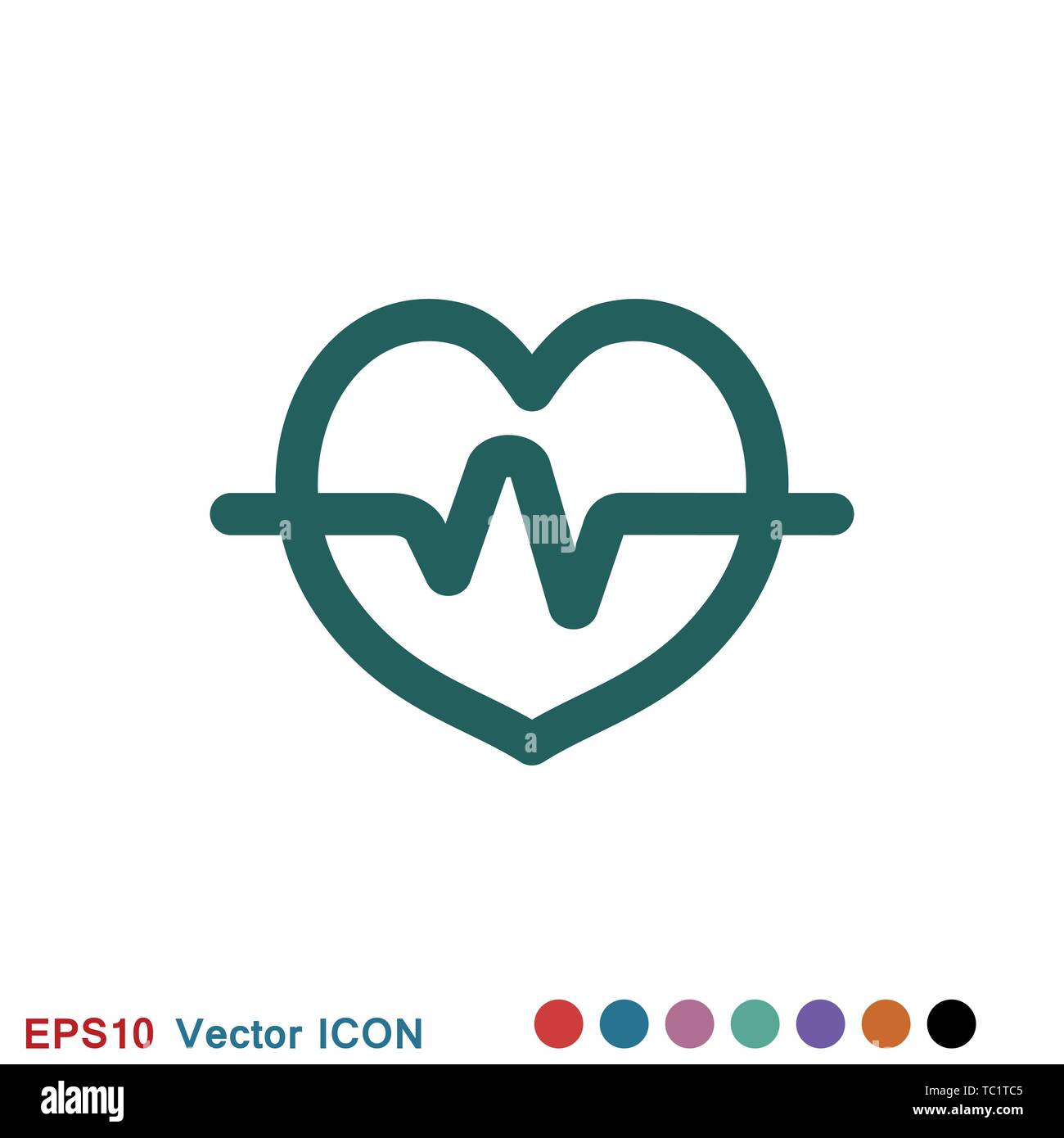 Heartbeat icon logo, vector sign symbol for design Stock Vector Image ...