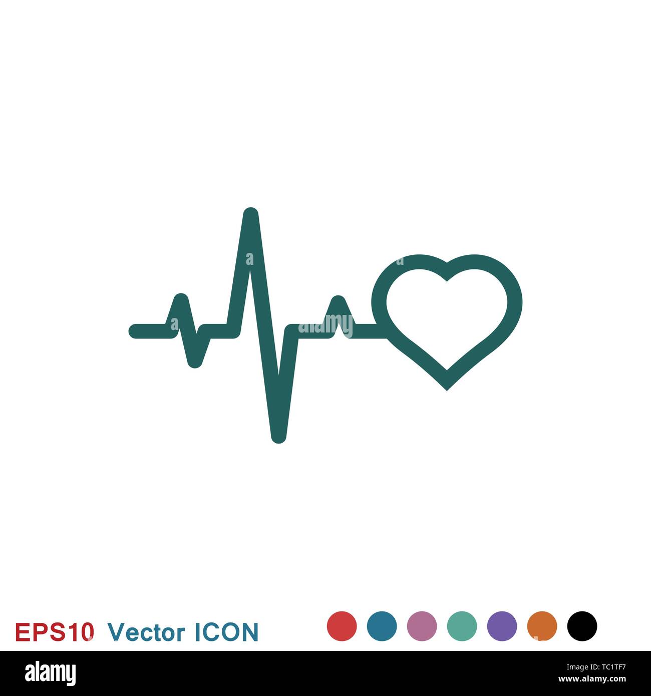 Heartbeat icon logo, vector sign symbol for design Stock Vector Image & Art - Alamy
