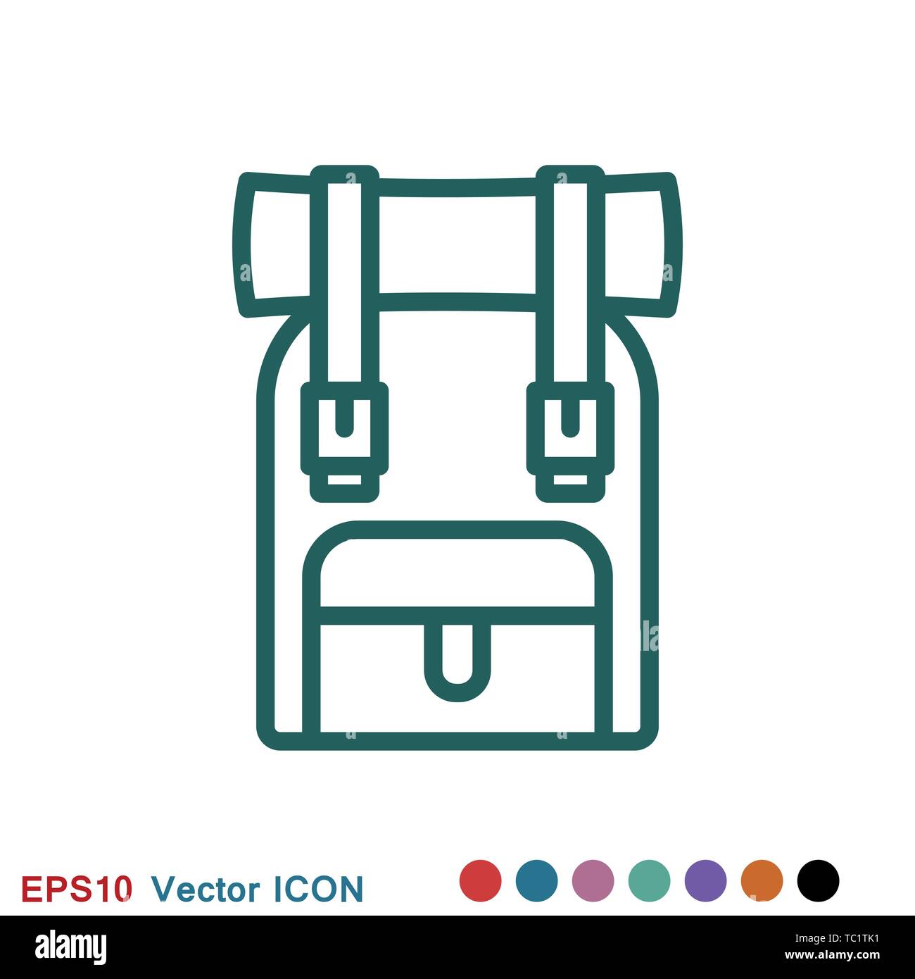 Backpack icon logo, vector sign symbol for design Stock Vector Image ...