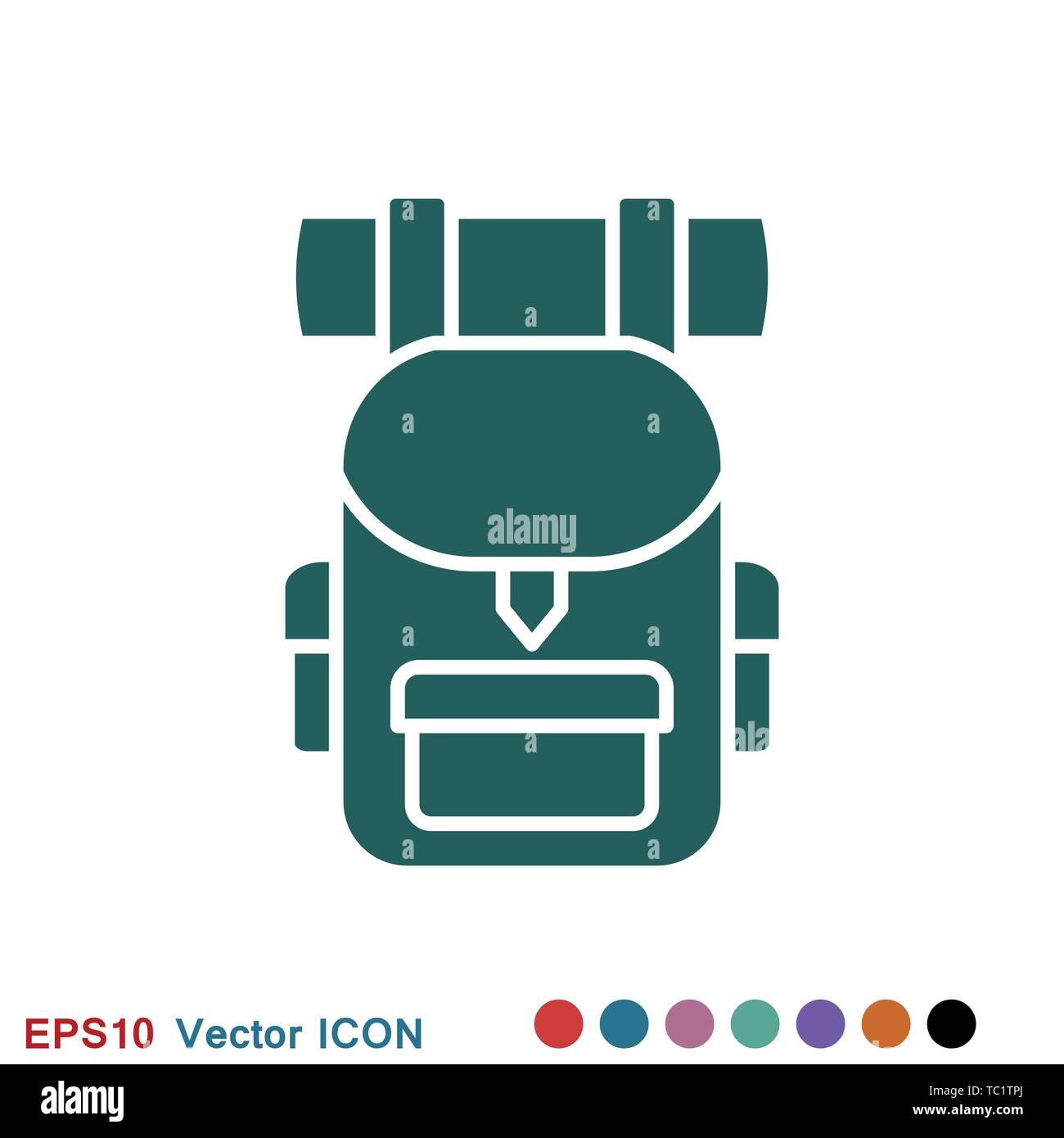 Backpack icon logo, vector sign symbol for design Stock Vector Image ...