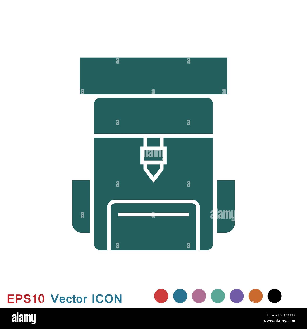 Backpack icon logo, vector sign symbol for design Stock Vector Image ...